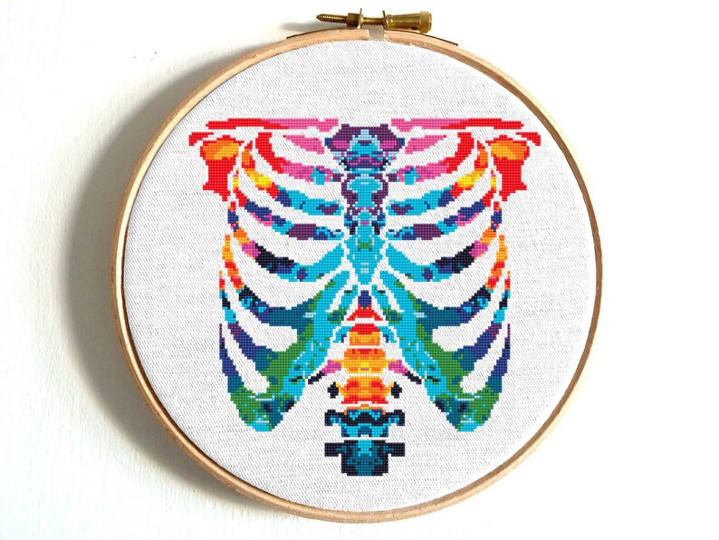 Anatomy Cross Stitch Pattern Hip Hand and Ribs Cross Stitch - Etsy