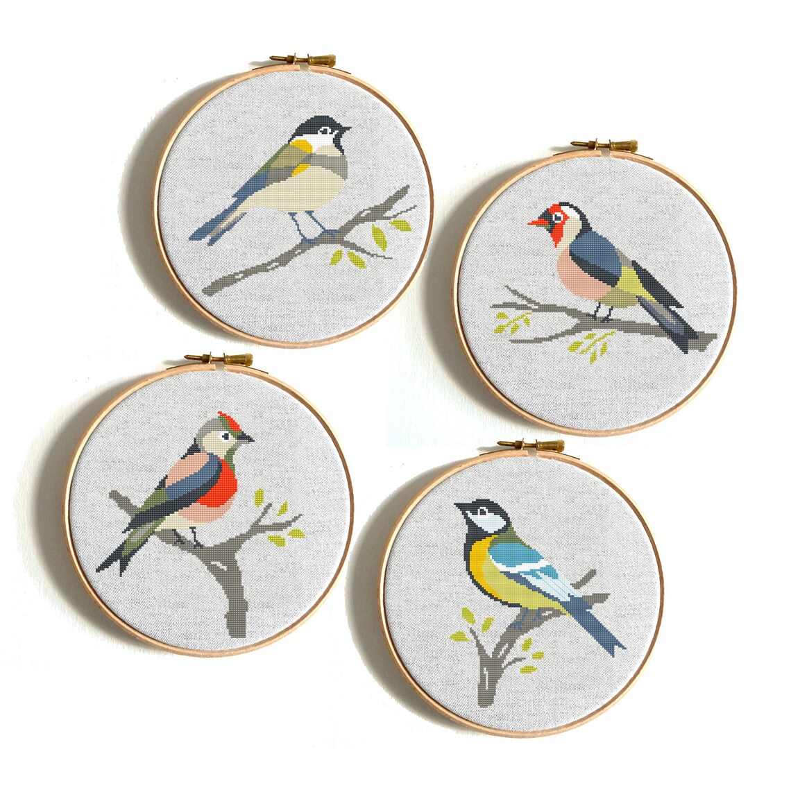 Birds Counted Cross Stitch Pattern PDF Floral Cross Stitch - Etsy