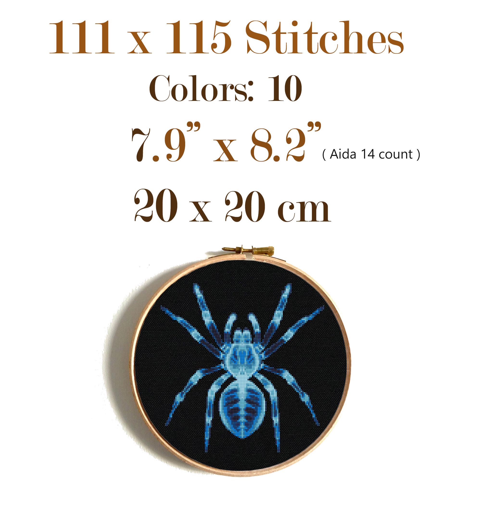 Funny Spider X-ray Cross Stitch Pattern, Spooky, Scary, Terrifying and ...
