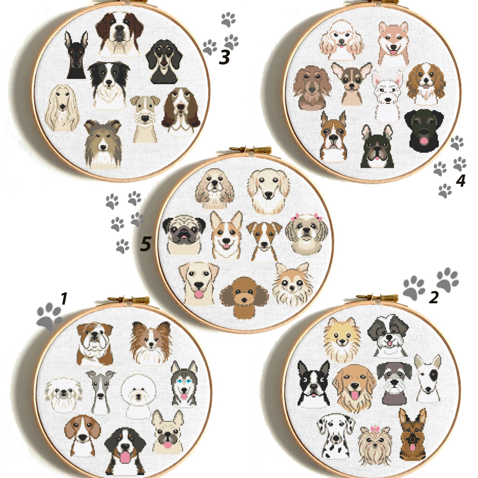 Dogs Cross Stitch Pattern Animal Cross Stitch Dog Breeds Dog | Etsy ...