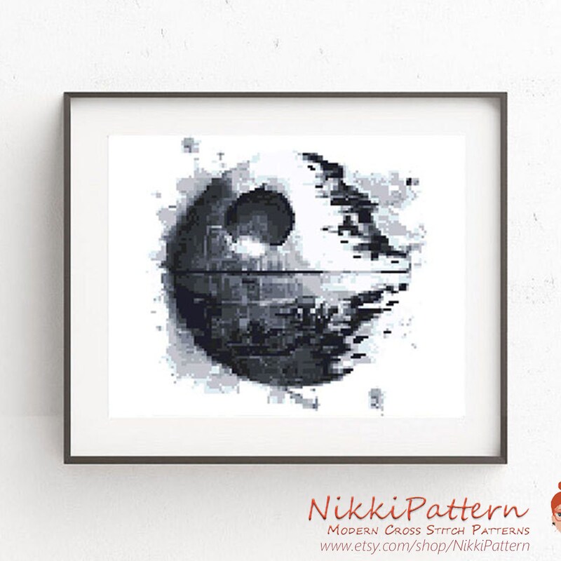 Death Star Cross Stitch - Etsy