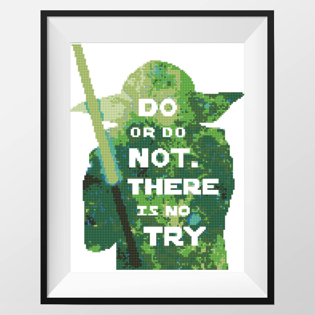 Yoda Cross Stitch Pattern Jedi Pattern Cross Stitch Movie Star ...