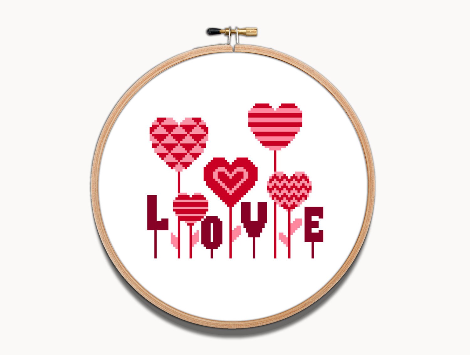 Heart Cross Stitch Pattern Love Cross Stitch Colorful | Etsy