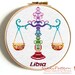 LIBRA Cross Stitch Pattern Zodiac Horoscope Cross Stitch - Etsy