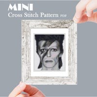 David Bowie Cross Stitch Pattern - Digital Download PDF - Lighting Bolt ...