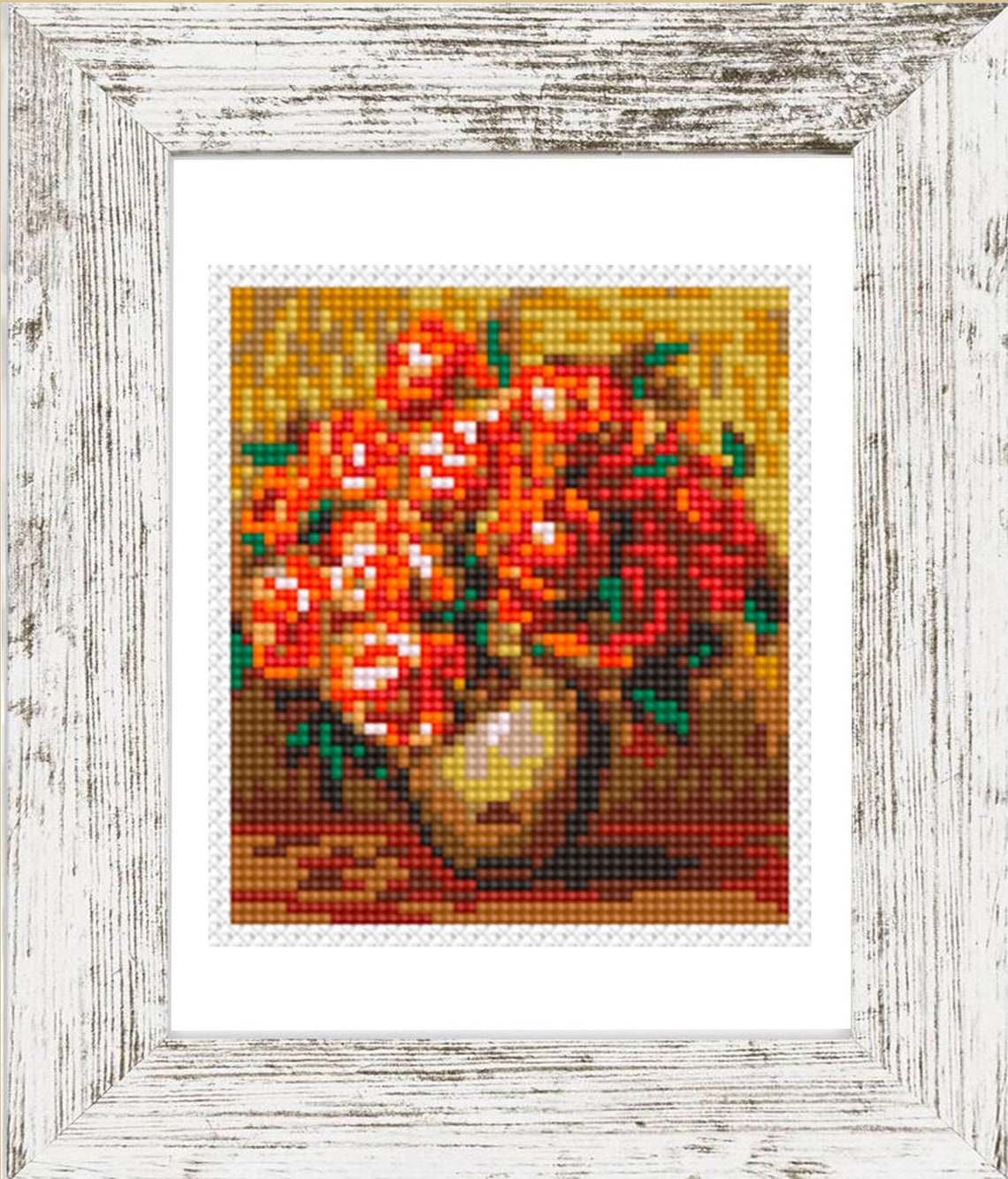 Mini Cross Stitch Pattern Modern Tiny Art Still Life With - Etsy
