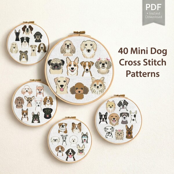Dog Cross Stitch - Etsy Australia