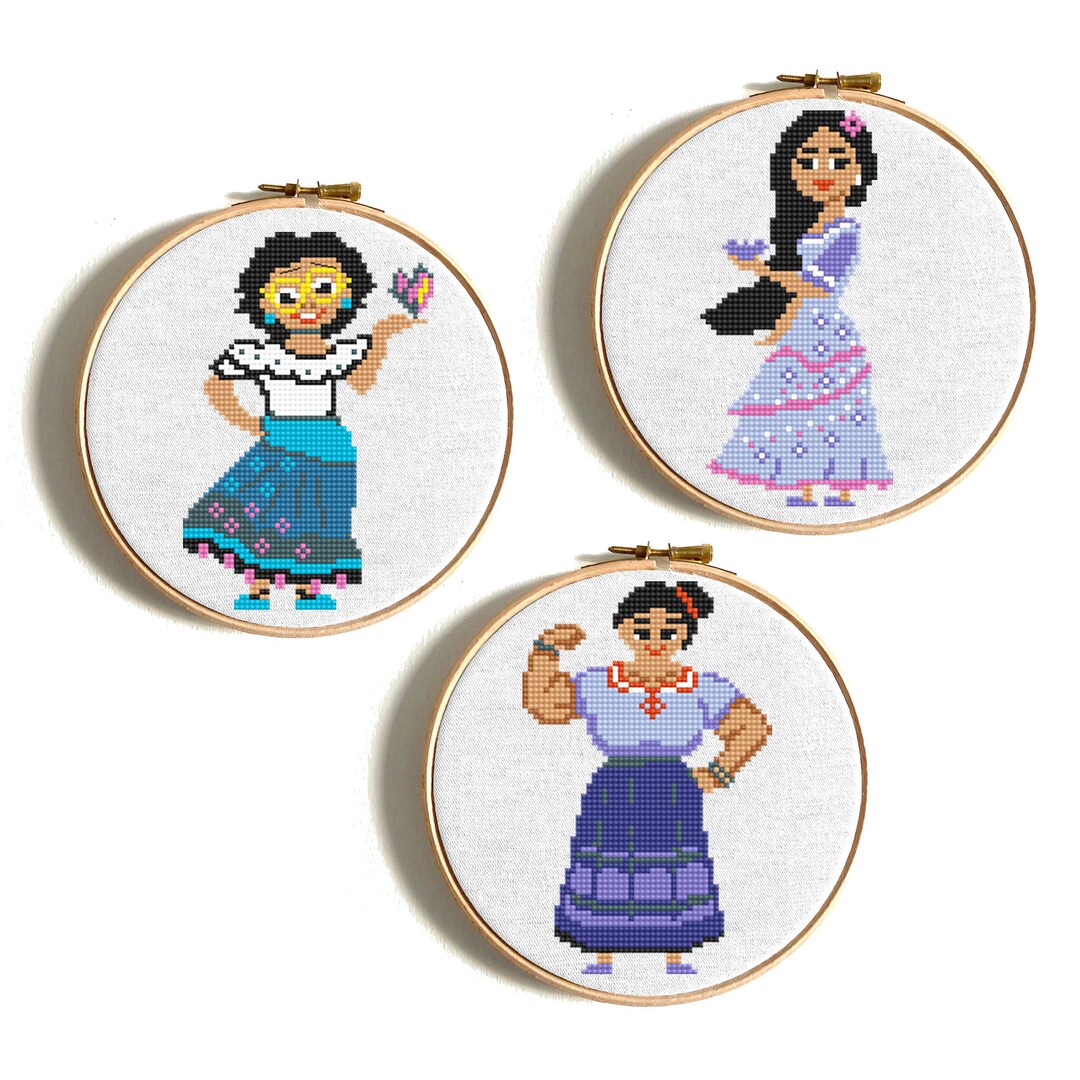 Set of 3 Fairy Tale Character Cross Stitch Pattern Isabel Luisa ...
