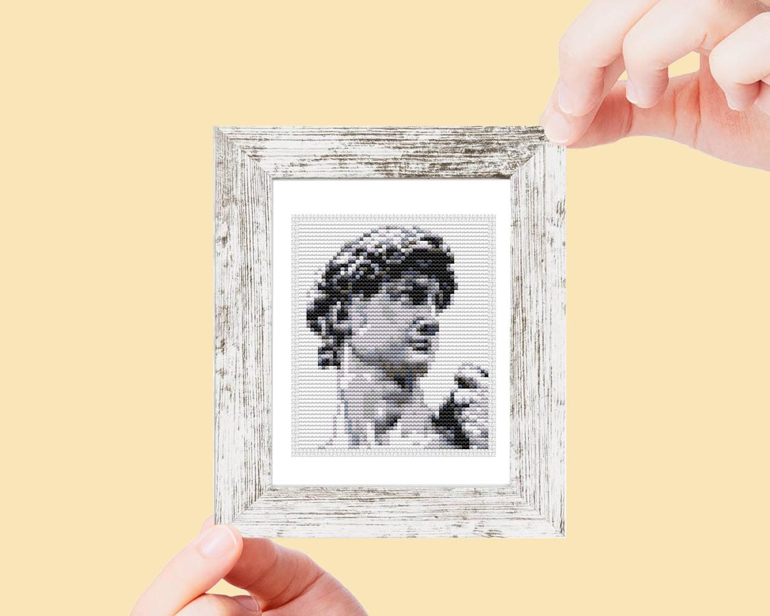 David by Michelangelo Cross Stitch Pattern: Easy Beginner Embroidery ...