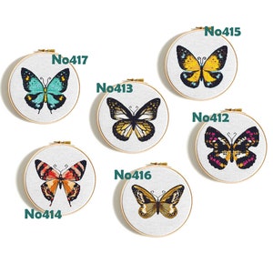 Butterfly Cross Stitch Pattern Bundle Mini Counted Cross Stitch Easy ...