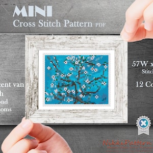 Mini Art Cross Stitch Patterns Set of 50 Tiny Masterpieces Modern Cross ...