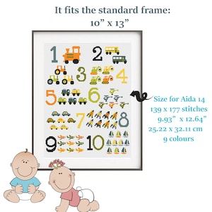 Baby Cross Stitch Pattern Set Animals Alphabet Numbers Fox Elephant ...