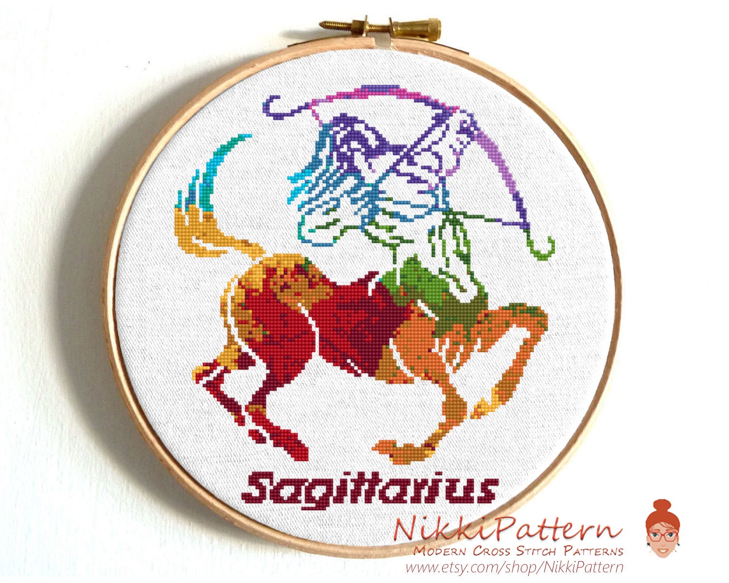 SAGITTARIUS Cross Stitch Pattern Zodiac Horoscope Cross Stitch - Etsy
