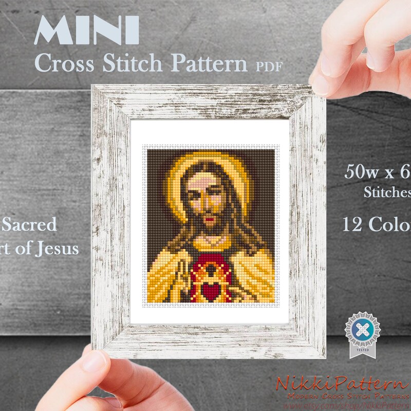 Sacred Heart Pattern - Etsy