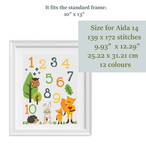 Numbers and Letter Counted Cross Stitch Pattern Baby Embroidery PDF ...