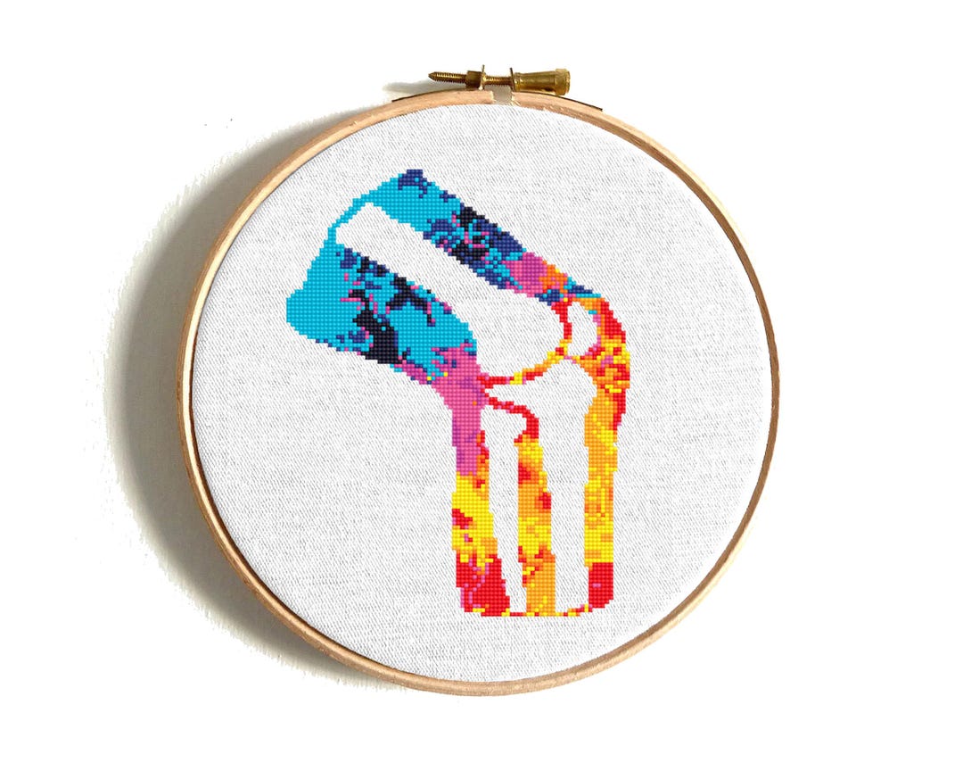 Knee Anatomy Cross Stitch Pattern. Human Anatomy. Rainbow Knee Modern ...