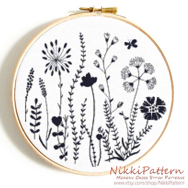Wildflower Cross Stitch - Etsy