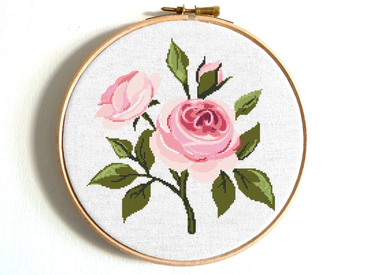 Modern Cross Stitch Pattern Pink Flowers Cross Stitch Nature - Etsy