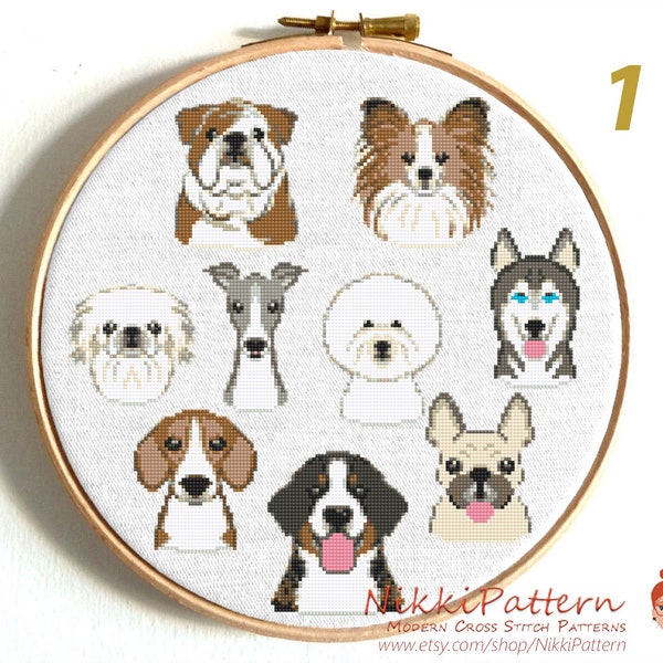 Cross Stitch Dogs - Etsy
