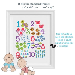 Baby Cross Stitch Pattern Numbers Cross Stitch Nursery Decor - Etsy