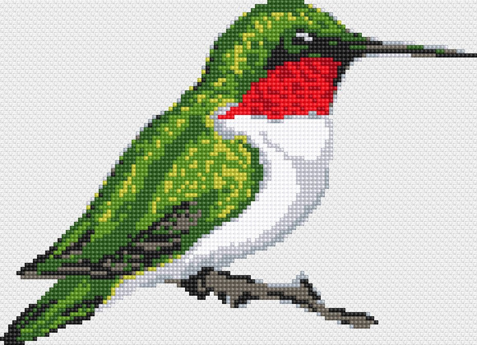 Hummingbird Cross Stitch Pattern Modern Embroidery Art - Etsy