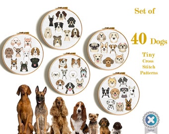Cross Stitch Dogs | Etsy