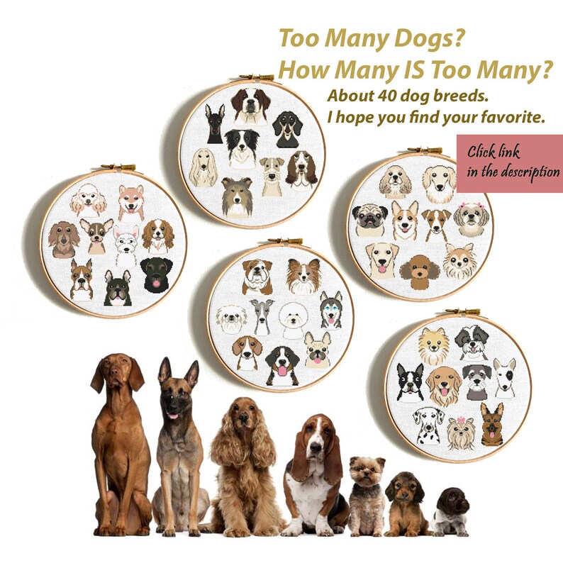 Dogs Cross Stitch Pattern Animal Cross Stitch Dog Breeds Dog - Etsy