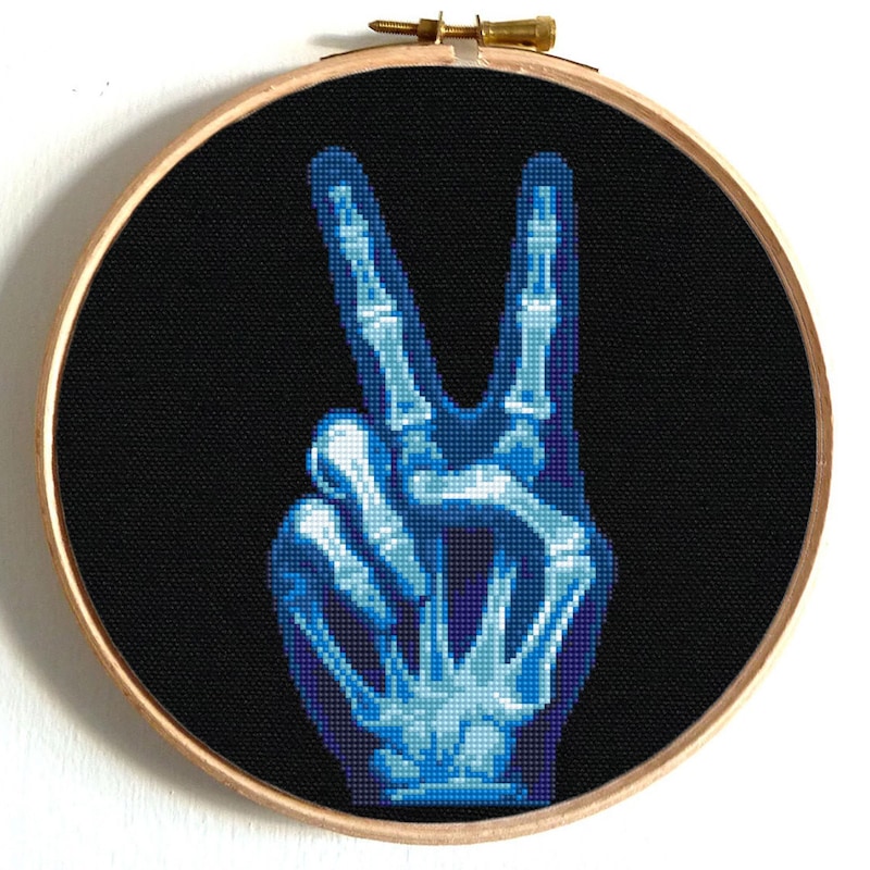 Peace Sign Cross Stitch - Etsy