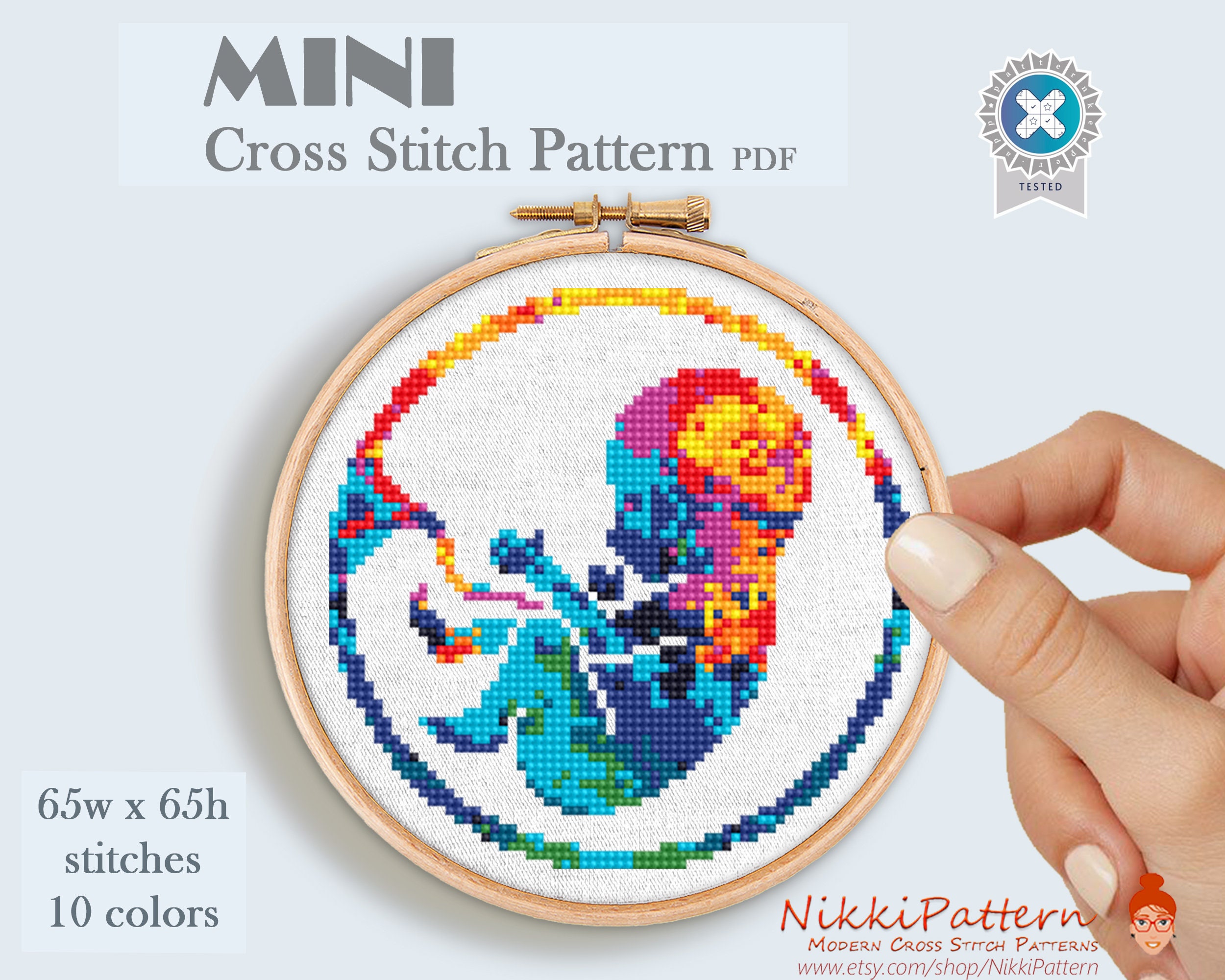 Mini Anatomy Cross Stitch Pattern, Pregnant Woman. Baby X-stitch. Cute ...