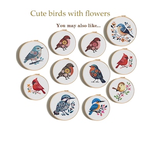 Set of 15 Mini Bird Cross Stitch Patterns PDF, Tiny Songbirds, Mini ...