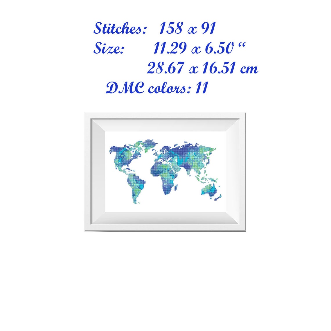 World Map Cross Stitch Pattern Silhouette of Queer World - Etsy