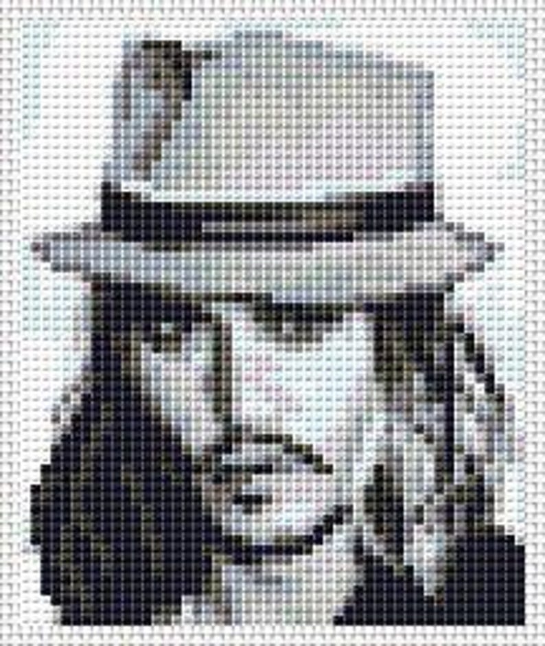 Johnny Depp Mini Cross Stitch Pattern, Modern Tiny Portrait, Famous ...