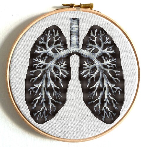 Anatomy Lungs Cross Stitch Pattern 1 Instant PDF Download - Etsy Canada