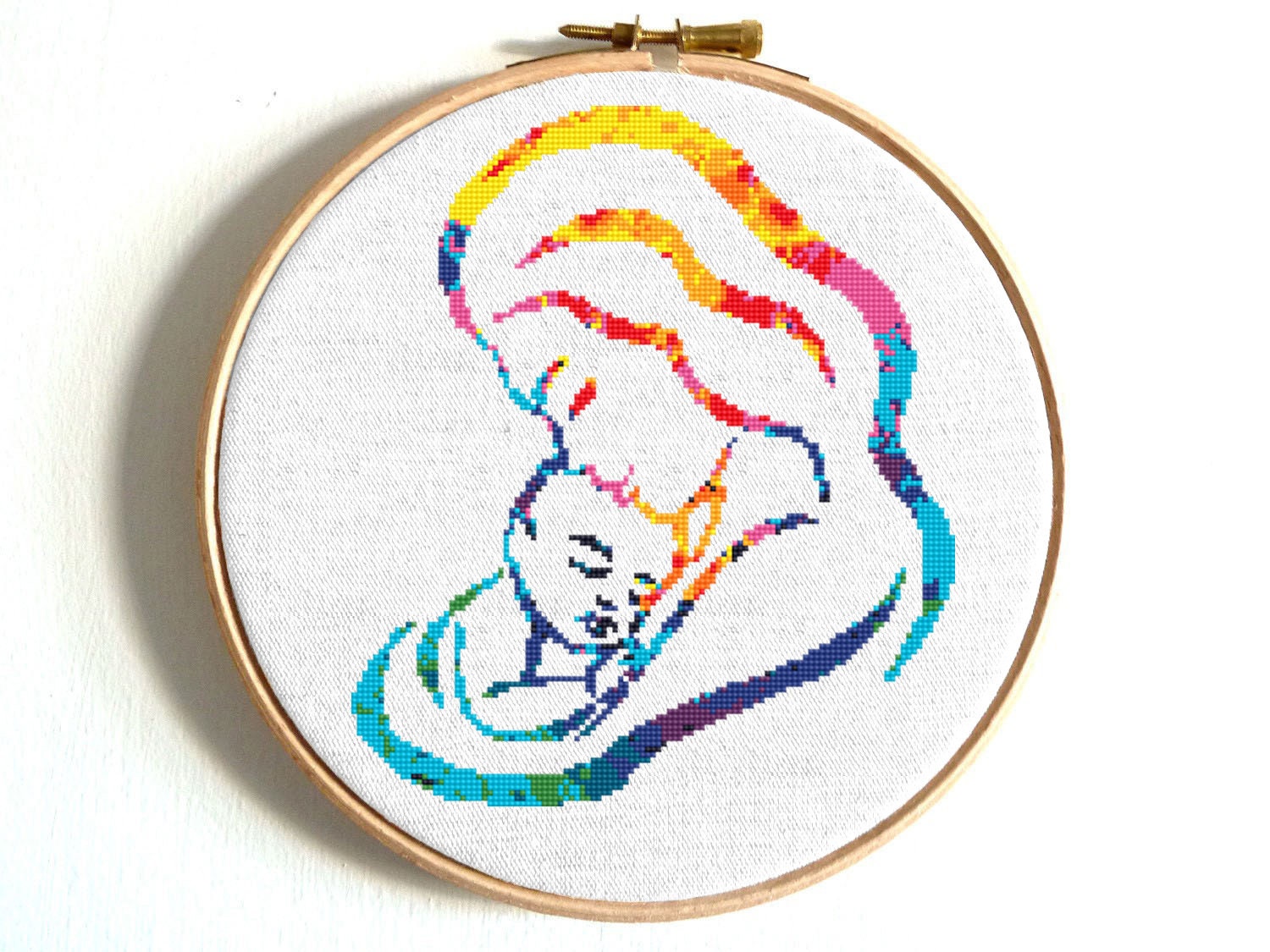 Mother with baby cross stitch pattern Modern cross stitch PDF | Etsy