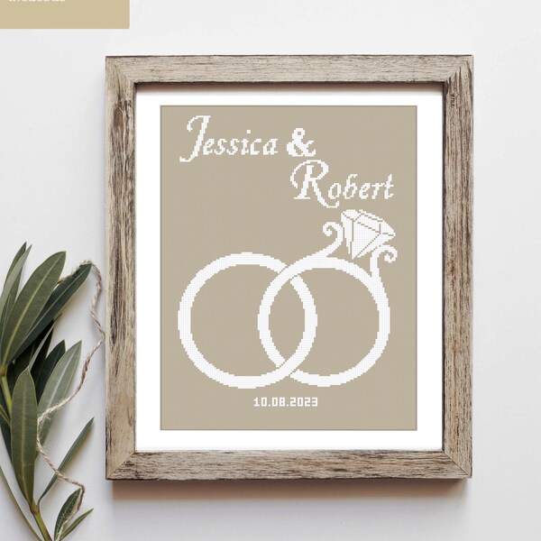 Engagement Ring Cross Stitch - Etsy