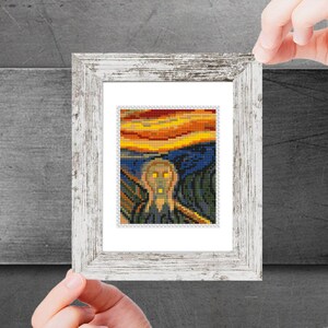 Mini Art Cross Stitch Pattern - the Scream by Edvard Munch - Famous ...