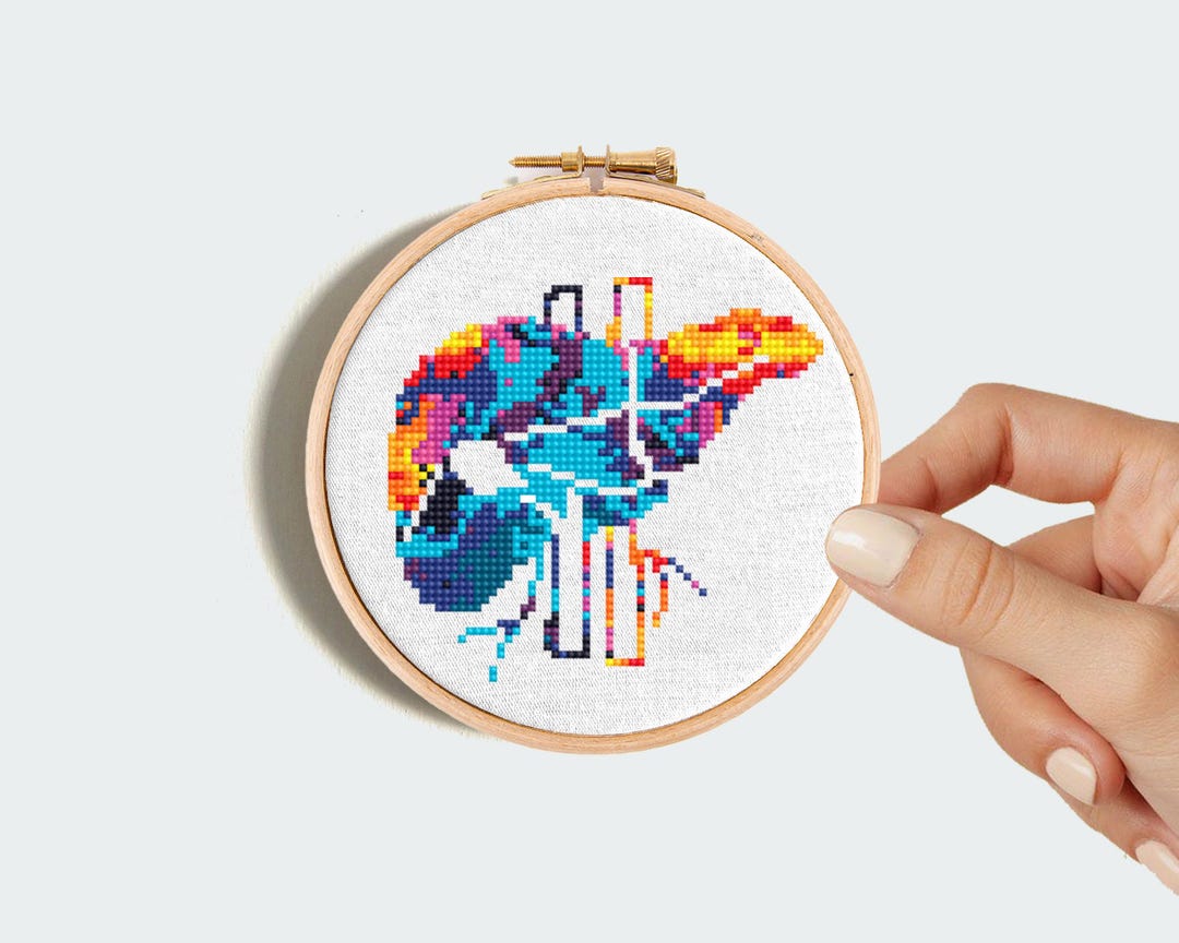 Mini Cross Stitch Pattern Liver Human Body Anatomy Funny Hand ...