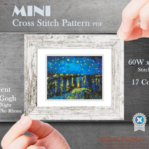 Mini Cross Stitch Pattern Modern Tiny Art the Sistine - Etsy