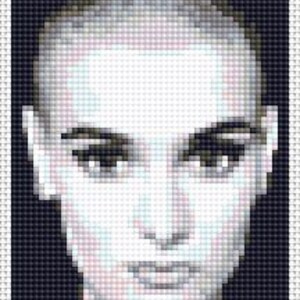 Sinead O'connor Mini Cross Stitch Pattern Modern Tiny Art Portrait ...