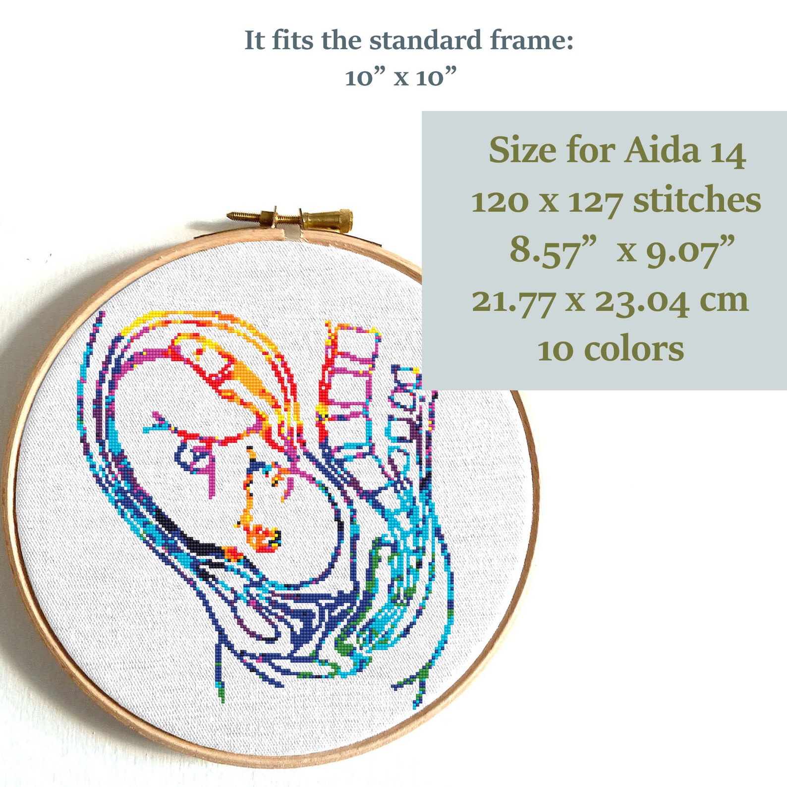 Human Anatomy Cross Stitch Pattern Embryo Cross Stitch - Etsy