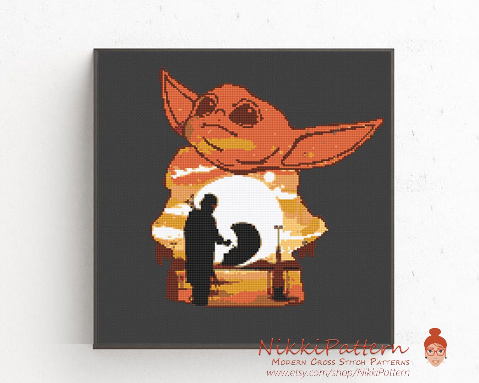 Movie Star Fan Art Inspired by Mando and the Green Baby Cross | Etsy UK