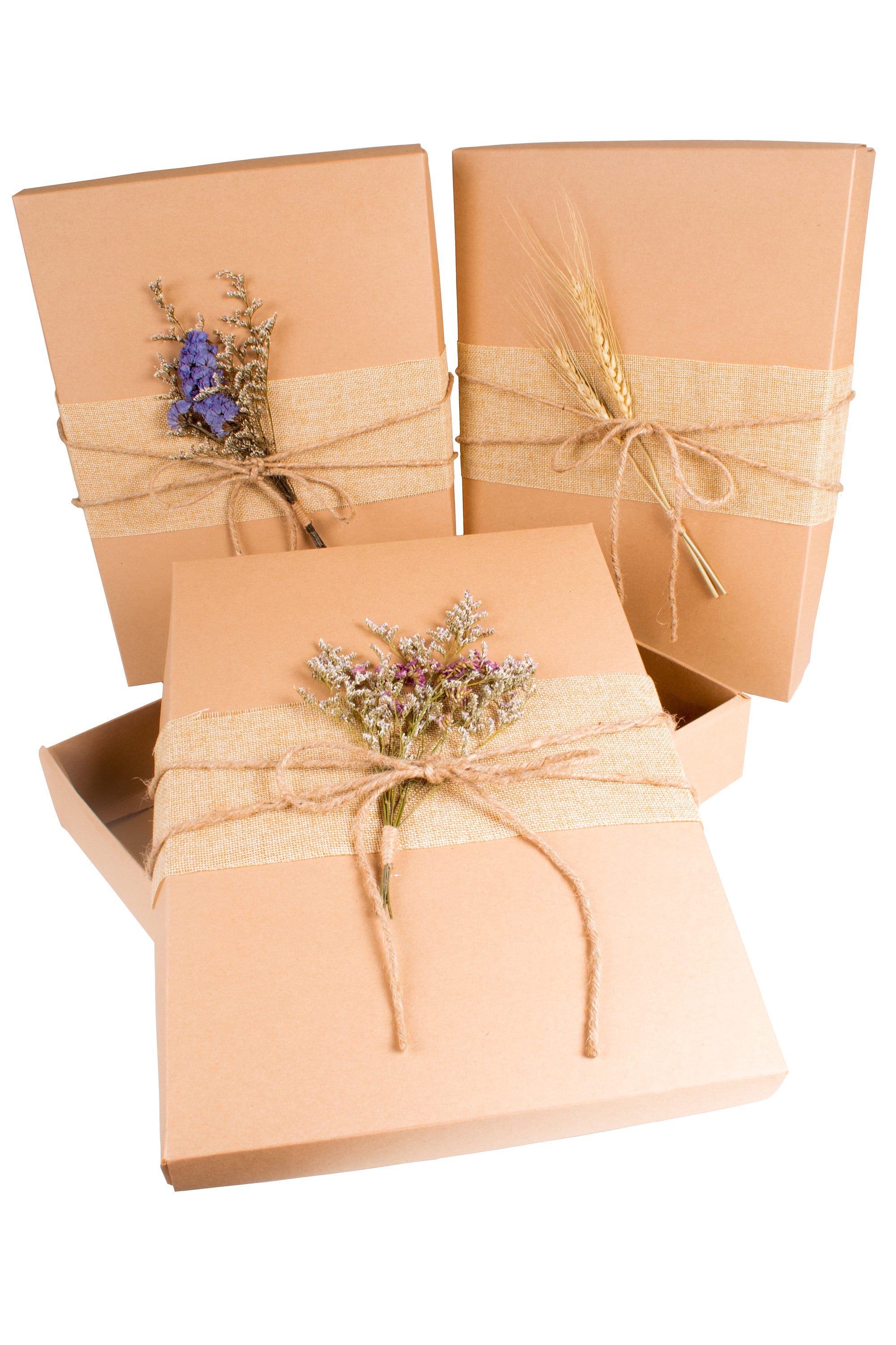 Handmade Craft Gift Wrap Boxes Hemp Rope With Dry Flowers - Etsy