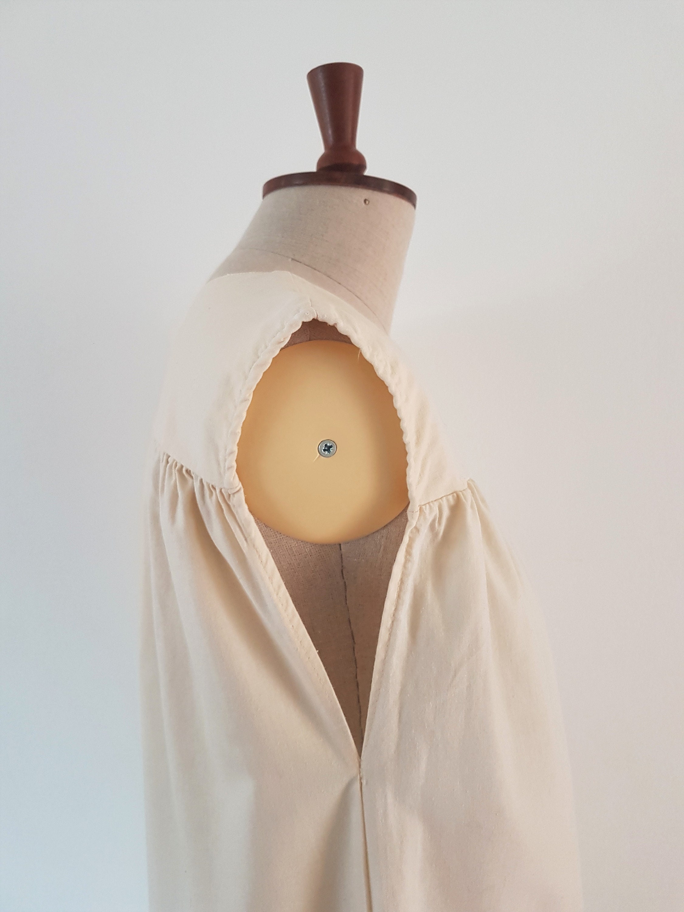 1960's Cream Cotton Tabard/smock Style Blouse - Etsy UK