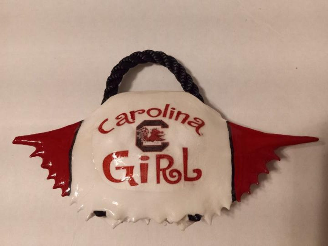 Hand Painted With Carolina Girl Decal Logo Crab Shell Ornament - Etsy