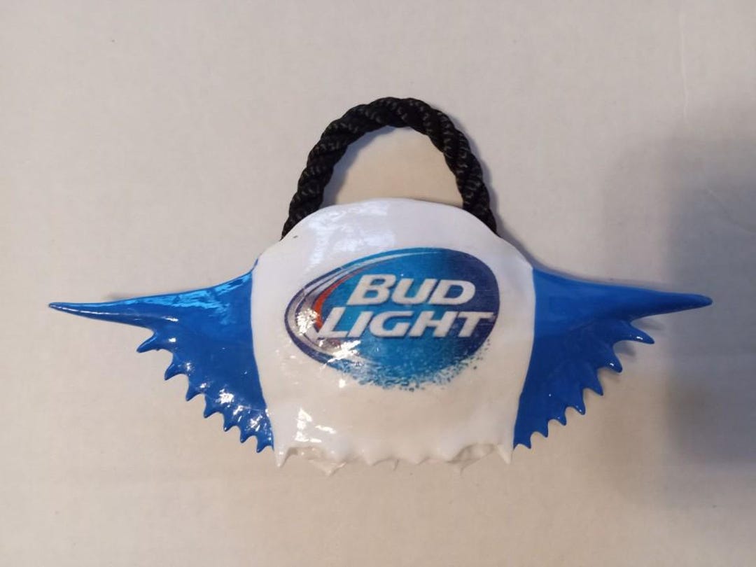 Hand Painted With Bud Light Decal Logo Crab Shell Ornament - Etsy