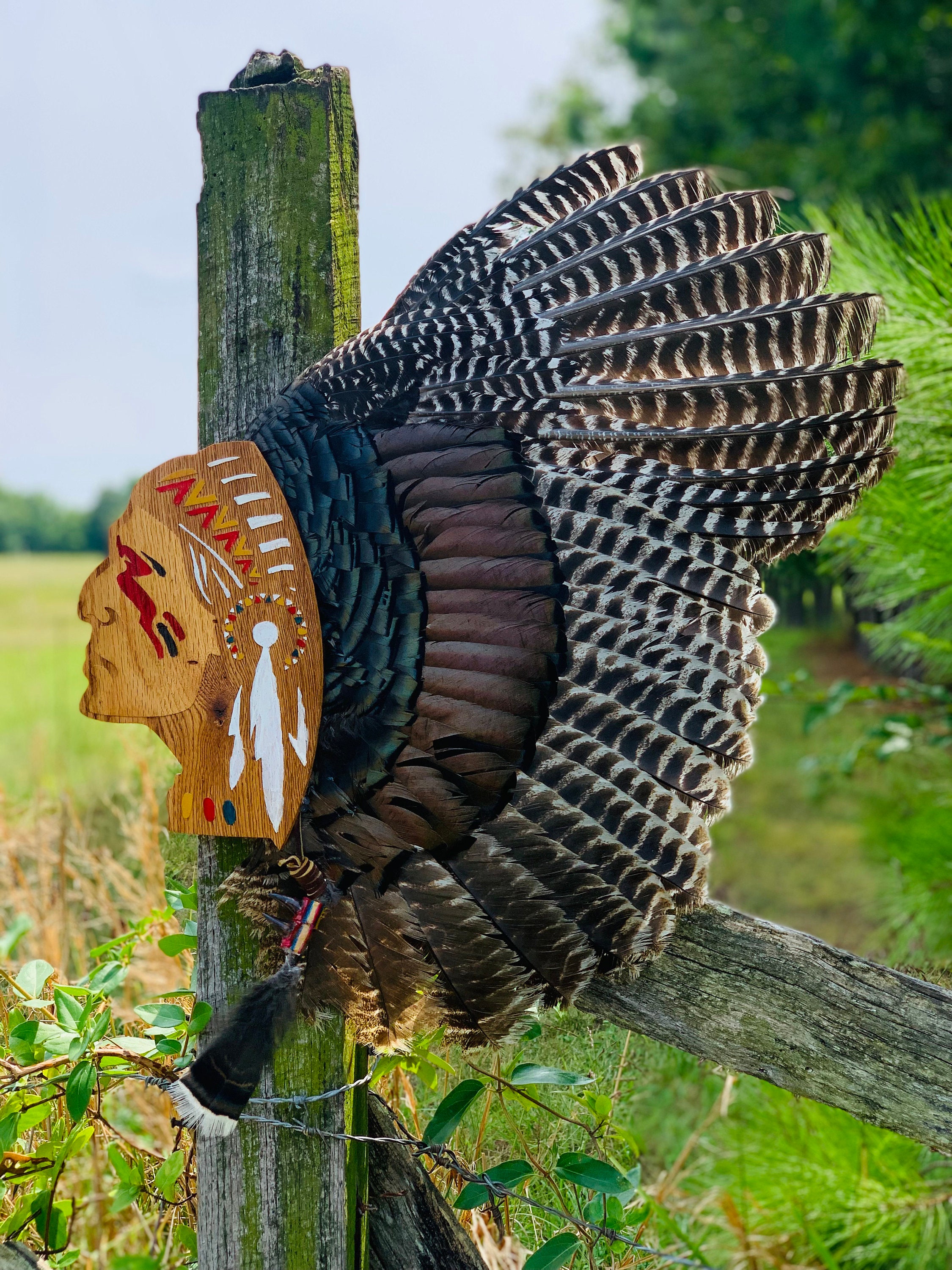 Turkey Wing Mount Indian Head - Etsy