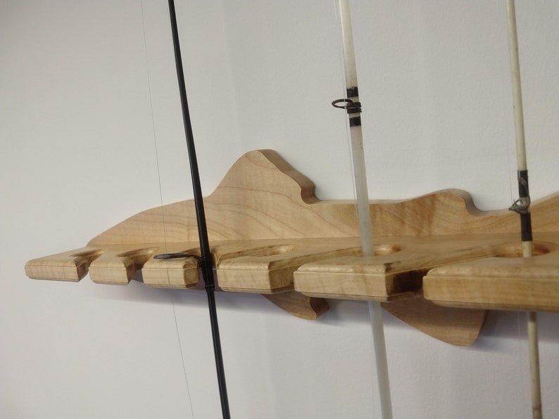 Wall Mount Fishing Pole Holder Wall Mount Rod Rack Fish - Etsy