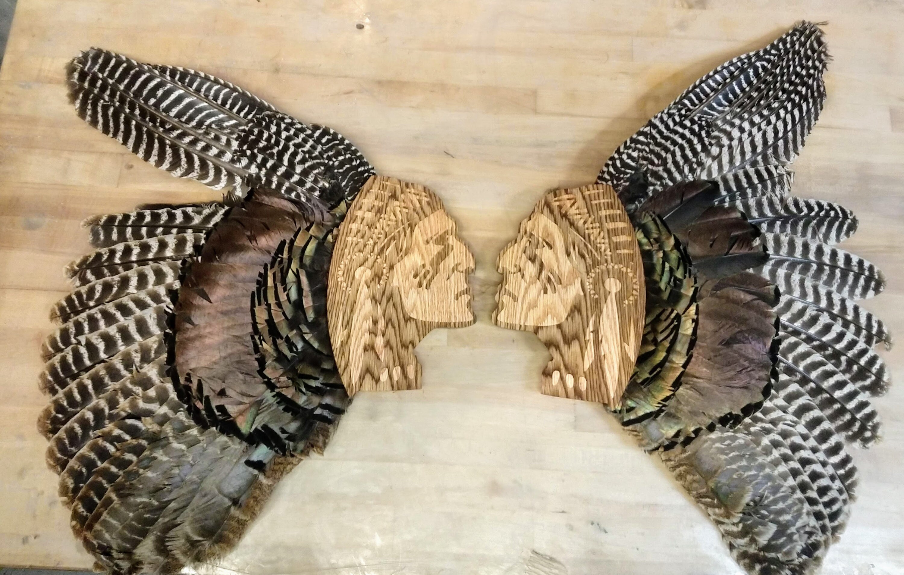 Turkey Wing Mount Indian Head - Etsy