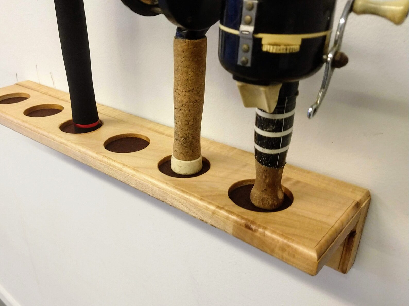 Wall Mount Fishing Pole Holder Wall Mount Rod Rack Fish - Etsy