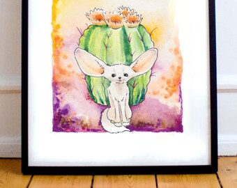 Desert Fox Art Print - Etsy